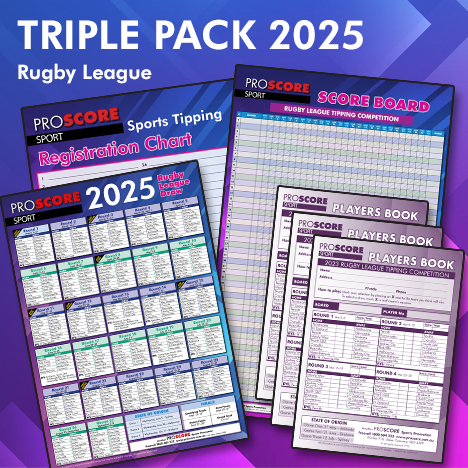 2025 Rugby League Triple Tipping Pack | ProScore
